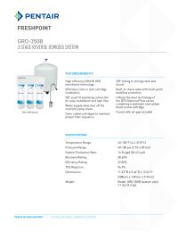Pentair FreshPoint GRO-350B 3-Stage Reverse Osmosis System – Fresh ...
