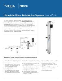 VIQUA UVMAX Pro50 UV Disinfection System 50 GPM 660003-R - 120 Volt ...