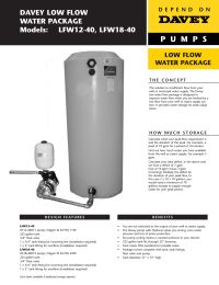 Low Flow Water Package w/ 200 gal Tank and Fittings – Fresh Water Systems